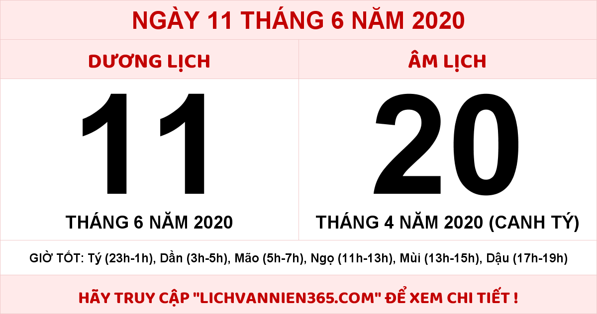 Lịch Âm - Âm Lịch - Lịch Âm Dương - Xem Lịch âm 2020